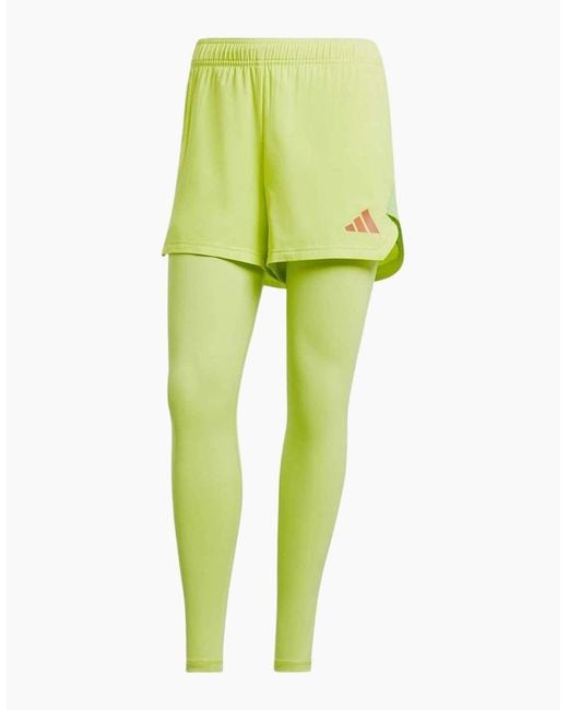 adidas Ladies Tiro 24 Fitted Leggings in Green | Lyst UK