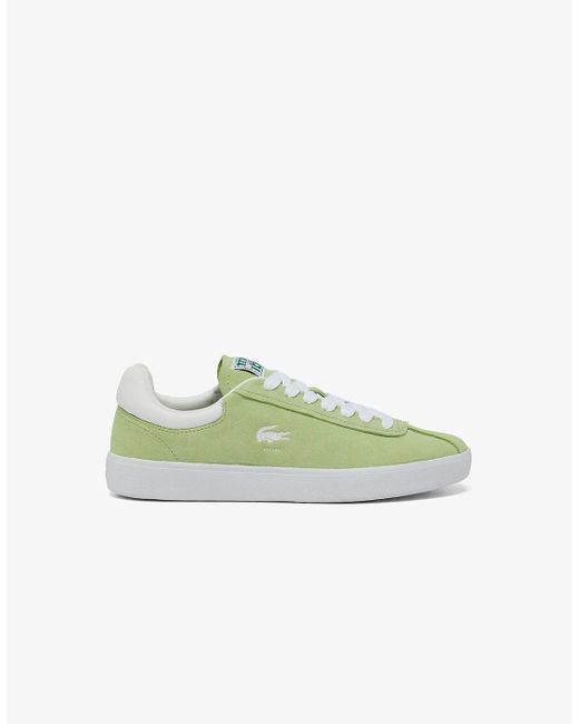 Lacoste Baseshot Suede Trainers in Green for Men | Lyst UK