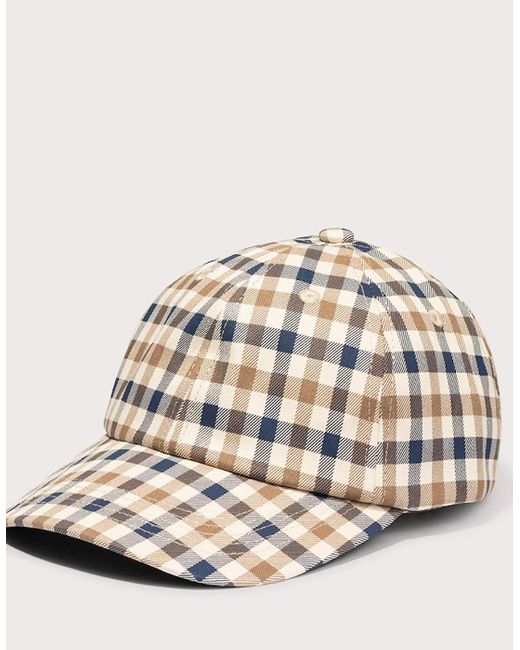 Aquascutum Iconic Check Baseball Cap in Metallic for Men | Lyst UK