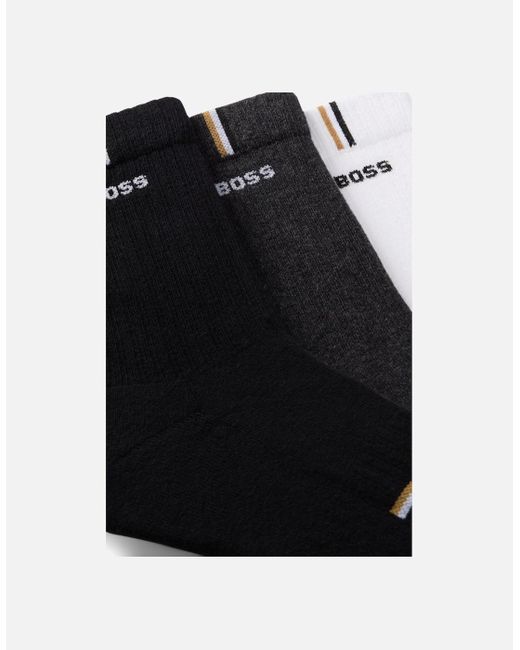 BOSS Boss 3P Qs Rib Design Cc Socks 960 Misc in Black for Men | Lyst UK
