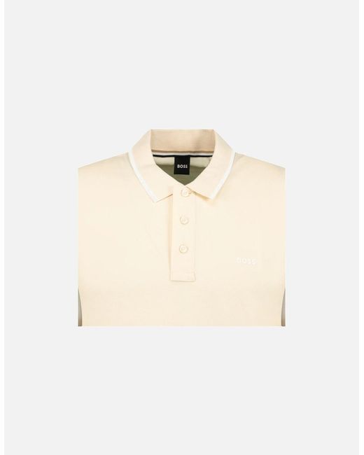 BOSS Parley 190 Polo Shirt Light Peach in Natural for Men | Lyst UK