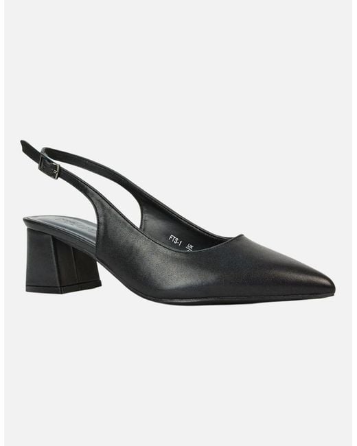 XY London Ladies Becky Sling Back Court Shoes in Black | Lyst UK