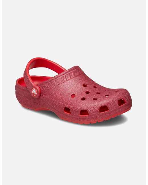 Crocs™ Model Classic Glitter Clog in Red | Lyst UK