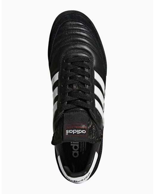 adidas Mundial Goal Leather Indoor Football Shoes in Black for Men ...