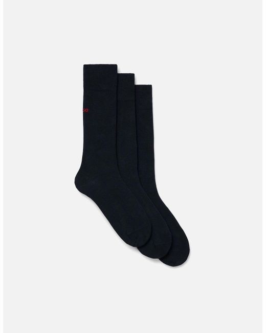 BOSS 3 Pack Of Logo Socks in Black for Men | Lyst UK