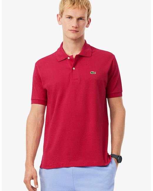 Lacoste Classic Fit L.12.12 Original Polo Shirt in Red for Men | Lyst UK