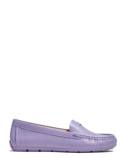 COACH Marley Logo Driver Loafers in Purple | Lyst