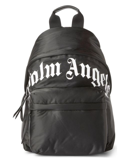 Palm Angels Curved Logo Backpack in Black for Men | Lyst UK