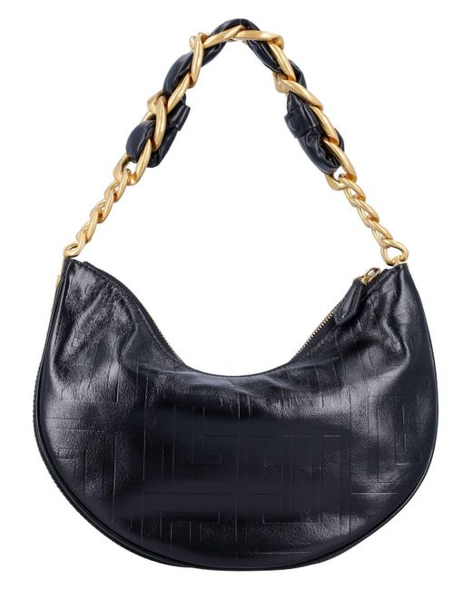 Balmain 1945 Soft Moon Bag in Blue | Lyst