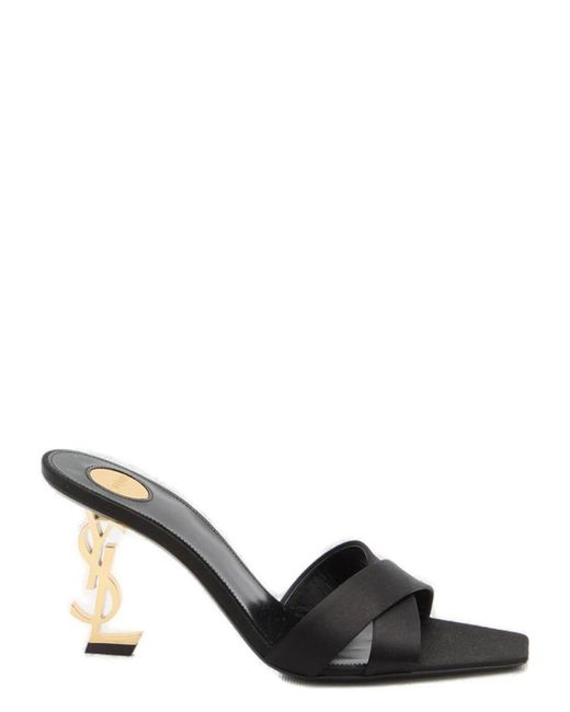 Saint Laurent Opyum 85 San Raso R/Light Bro Sandal in Black | Lyst