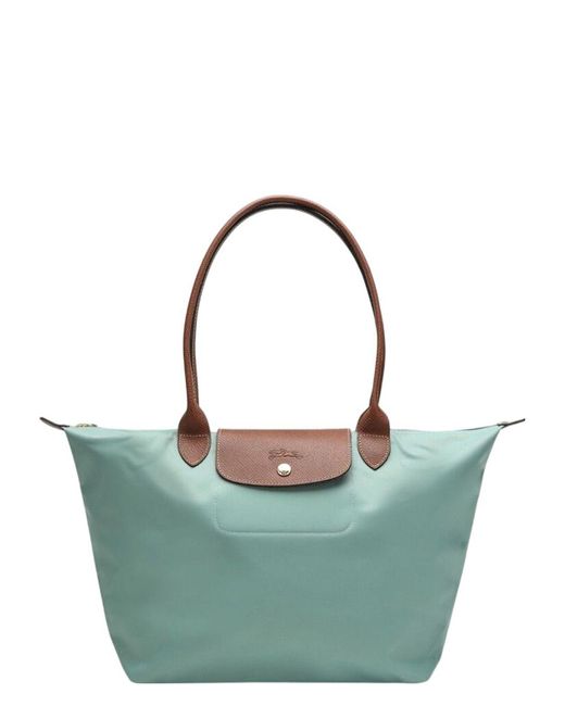 Longchamp Celadon Coloured Le Pliage Original L Bag in Blue | Lyst UK