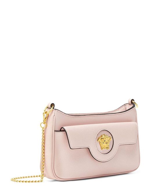 Versace La Medusa Leather Mini Bag in Pink | Lyst