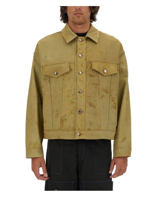 MSGM Jacket Dyed in Green for Men | Lyst
