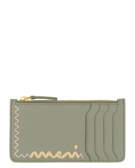 Marni Card Holder Symbol in Grey | Lyst UK