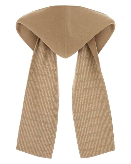 Prada Wool Scarf in Natural | Lyst UK
