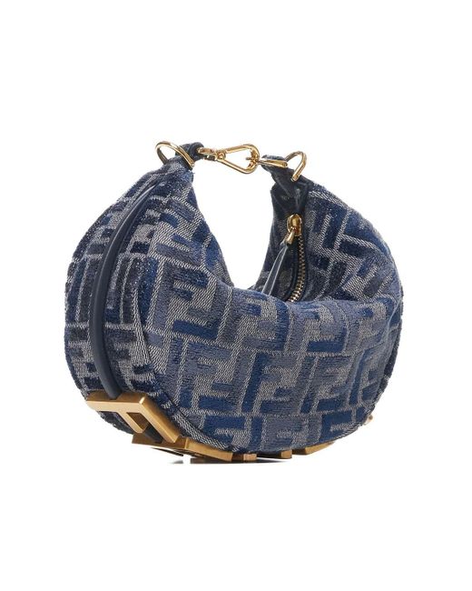 Fendi Mini Graph Ciniglia Sfuma in Blue | Lyst