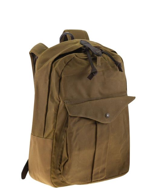 Filson Journeyman Backpack Oil Finish Tin Cloth Tan in Green for Men | Lyst