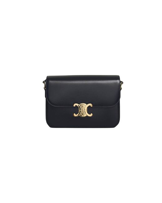 Celine Classique Triomphe Bag in Black | Lyst