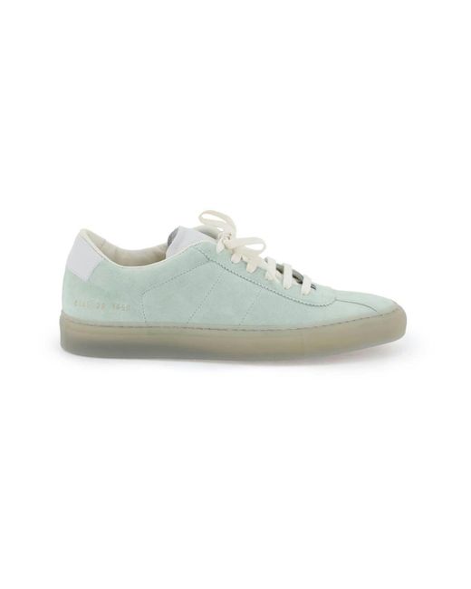 Common Projects Suede Leather Sneakers For in Green | Lyst
