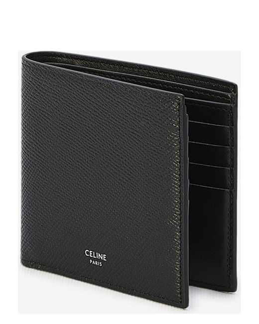 Celine Bi-Fold Wallet in Black for Men | Lyst