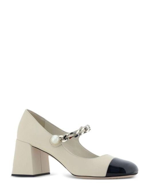 Miu Miu Shoe With Chain in White | Lyst