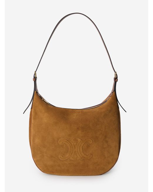 Celine Large Heloise Triomphe Bag in Brown | Lyst