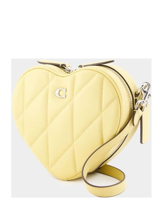 COACH Heart Crossbody Bag in Yellow | Lyst