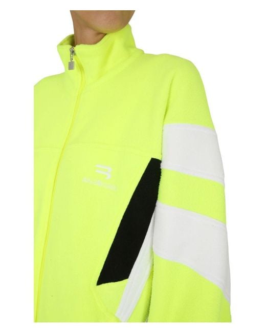 Balenciaga Sporty B Cozy Track Jacket in Yellow | Lyst