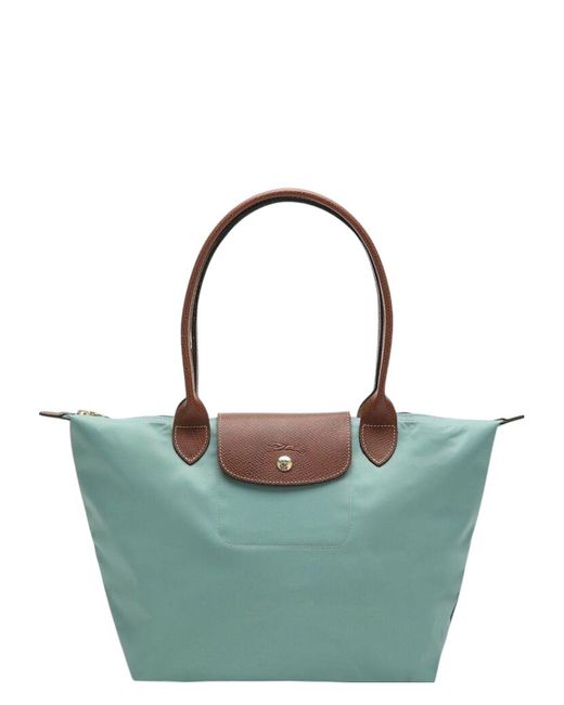 Longchamp Celadon Coloured Le Pliage Original M Bag in Blue | Lyst
