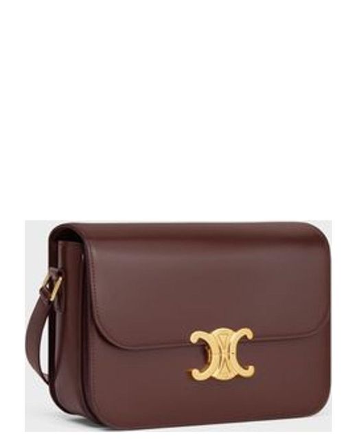 Celine Triomphe Classique Bag in Brown | Lyst