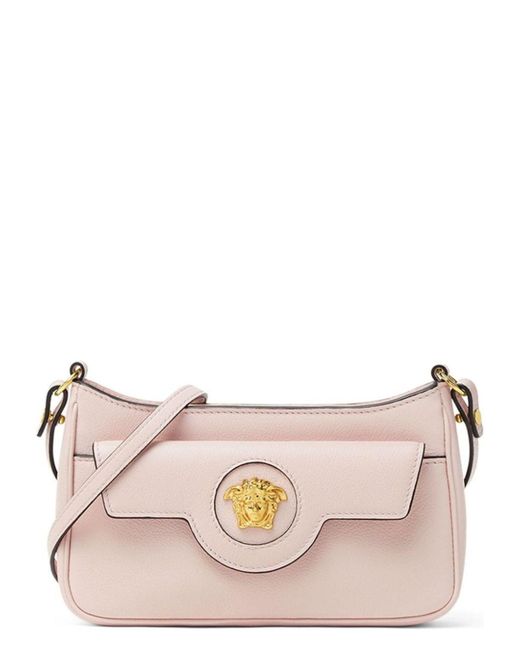 Versace La Medusa Leather Mini Bag in Pink | Lyst