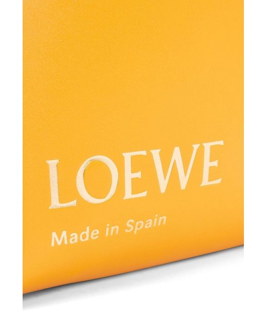 Loewe Embossed T Pouch in Yellow | Lyst