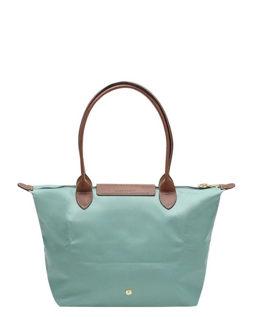 Longchamp Celadon Coloured Le Pliage Original M Bag in Blue | Lyst