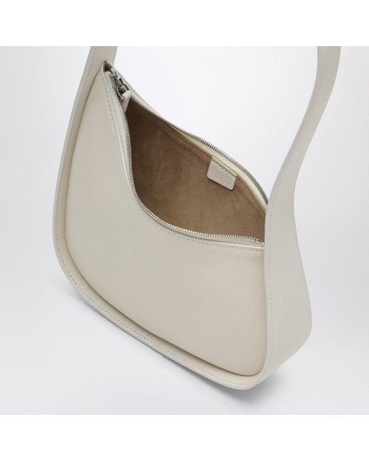 The Row Ivory Half Moon Bag in White | Lyst