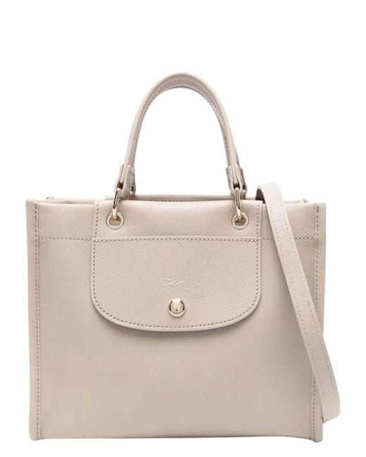 Longchamp Clay Cabas S Bag With Handle in Natural | Lyst