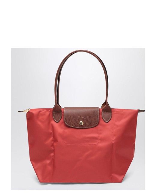 Longchamp Le Pliage Original M Shoulder Bag in Red | Lyst