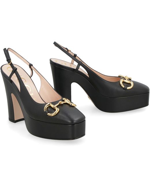 Gucci High Heel Pump in Black | Lyst