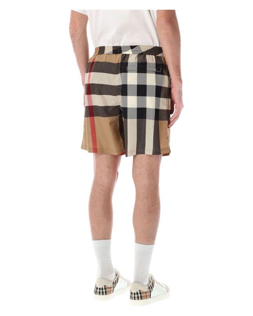Burberry Check Swim Shorts for Men | Lyst