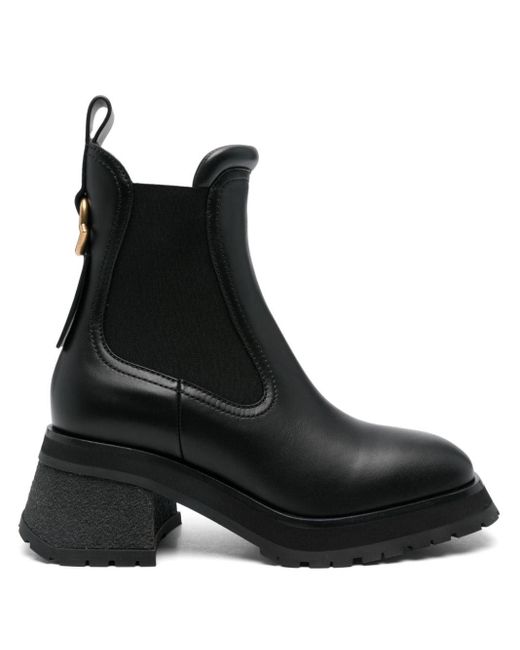 Moncler Gigi Chelsea Boot Golden Logo in Black for Men | Lyst
