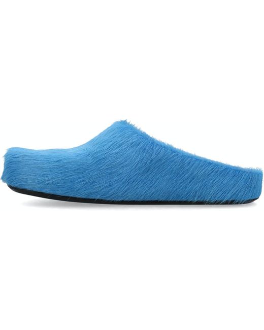 Marni Fur Clog Sneaker in Blue for Men | Lyst