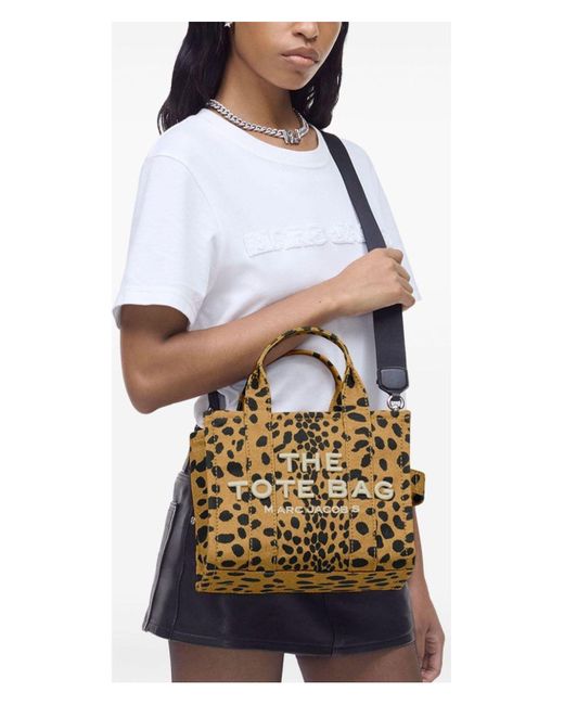 Marc Jacobs The Cheetah Canvas Small Tote Bag in Metallic | Lyst