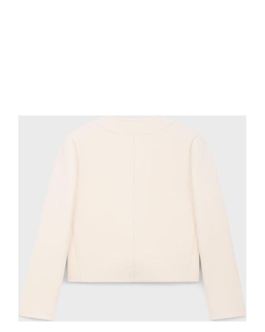 Celine Cropped Jacket in Natural | Lyst