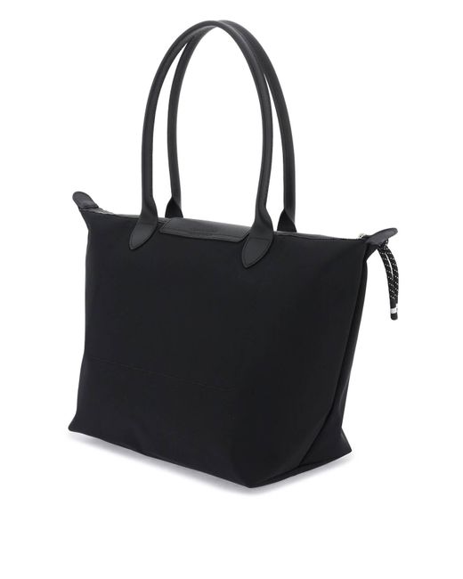 Longchamp Recycled Canvas L Le Pliage Energy Bag in Black | Lyst