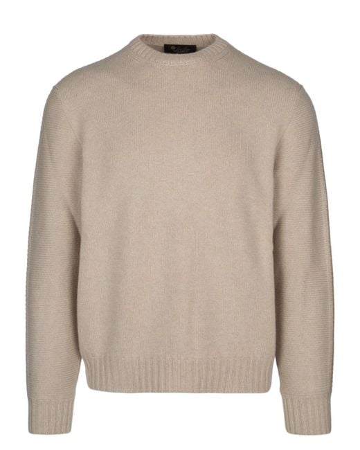 Loro Piana Girocollo Cervatto in Natural | Lyst