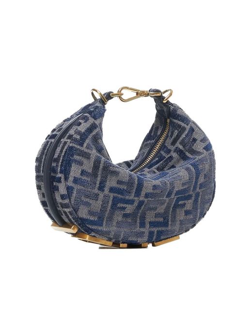 Fendi Mini Graph Ciniglia Sfuma in Blue | Lyst