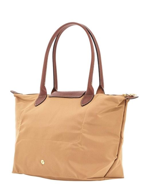 Longchamp Fawn-Coloured Le Pliage Original M Bag in Brown | Lyst