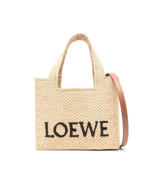 Loewe Mini Tote Bag in Natural | Lyst