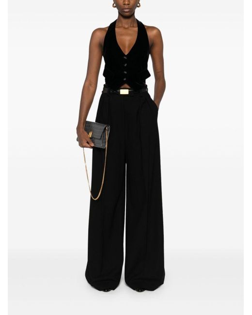 Tom Ford Velvet Tuxedo Open Back Waistcoat in Black | Lyst