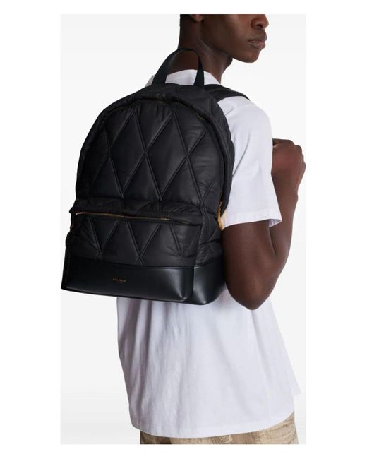 Balmain Classic Day Backpack in Black for Men | Lyst
