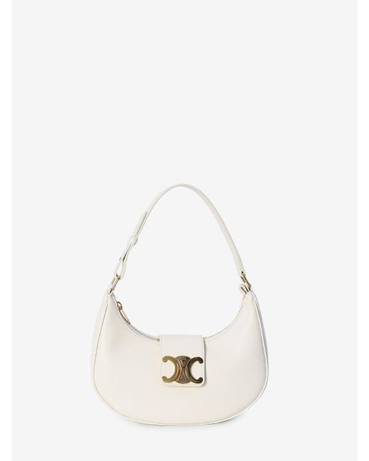 Celine Ava Triomphe Medium Bag in Natural | Lyst